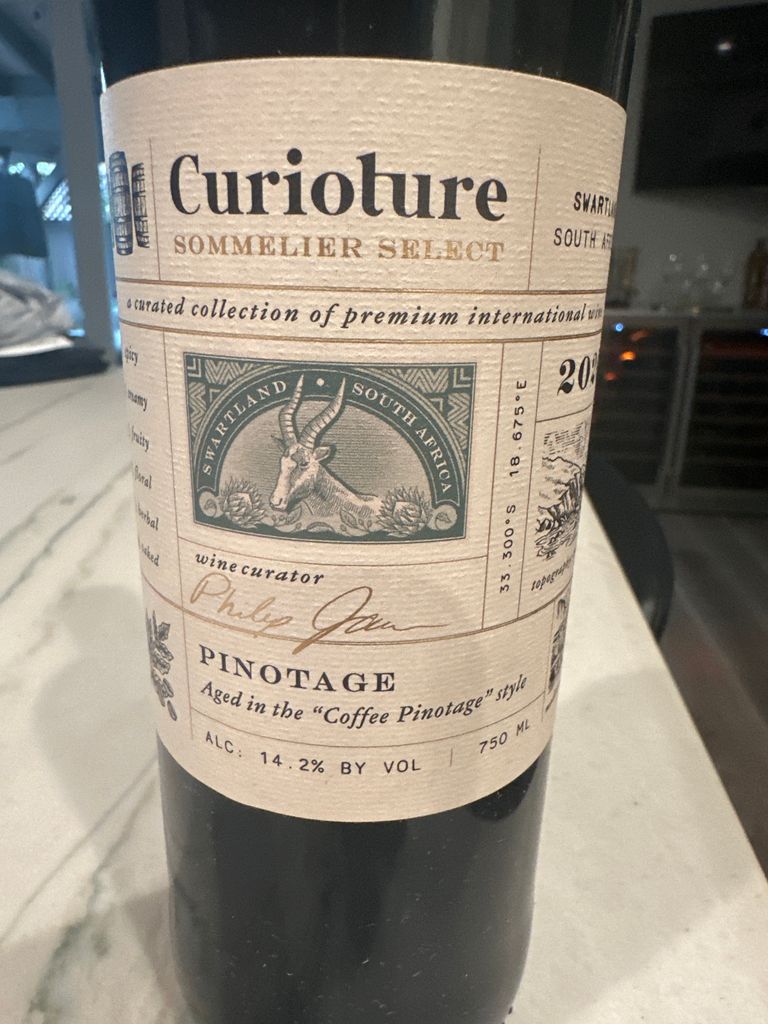 2020 Curioture Pinotage, South Africa, Coastal Region, Swartland ...