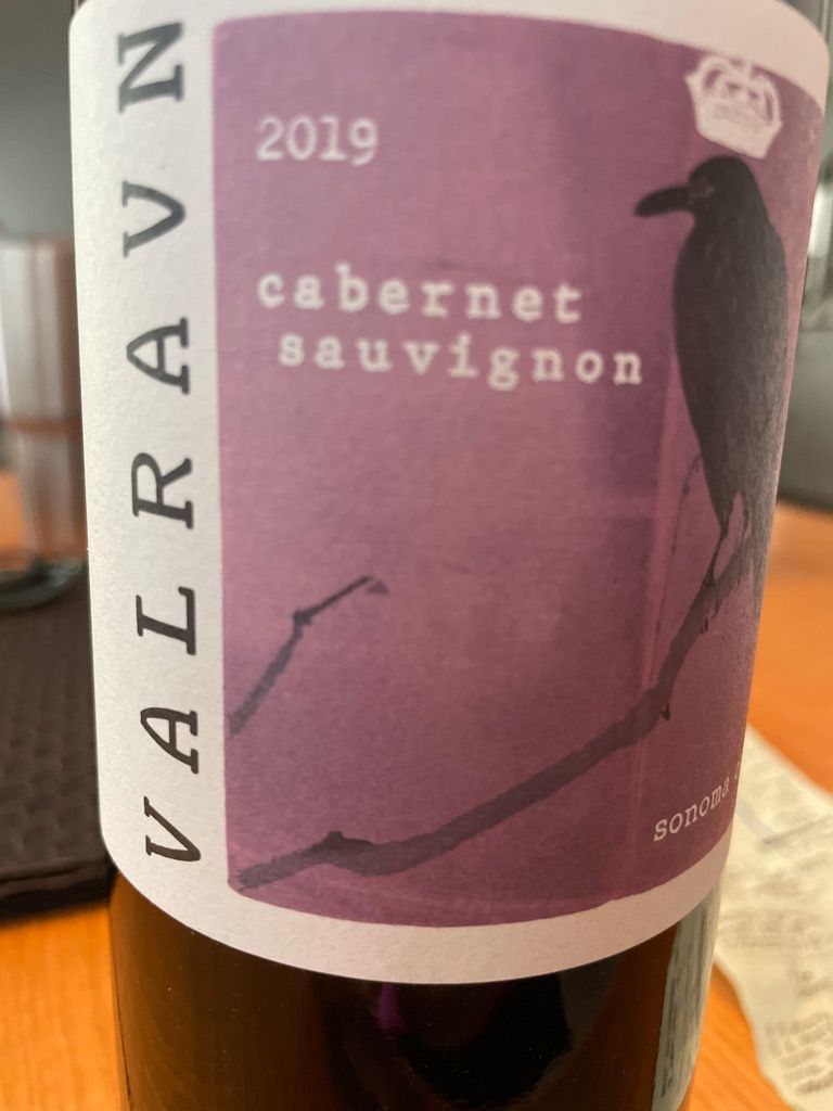2019 Valravn Cabernet Sauvignon, USA, California, Sonoma County ...
