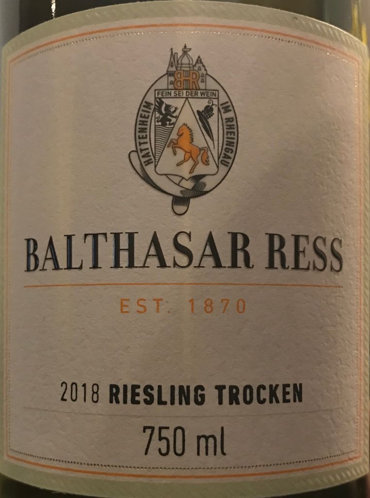 2017 Balthasar Ress Riesling trocken, Germany, Rheingau - CellarTracker