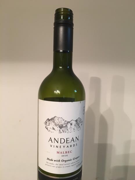 2017 Andean Vineyards Malbec, Argentina, Mendoza - CellarTracker