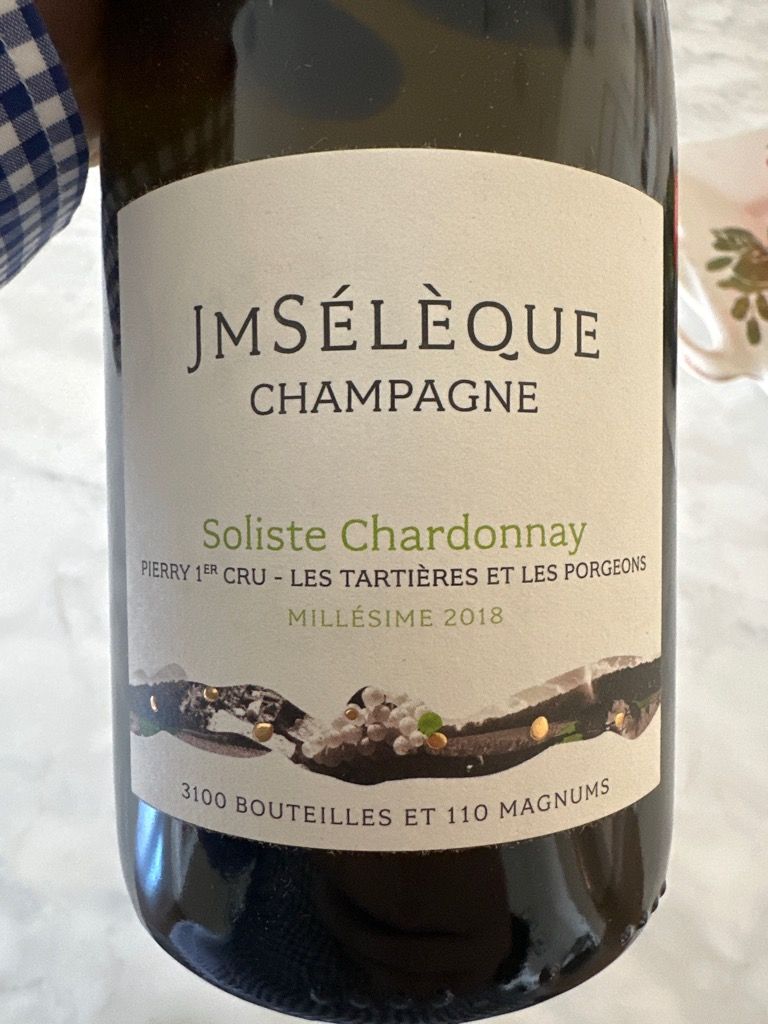2018 J-M Seleque Champagne Premier Cru Soliste Chardonnay Pierry Les ...