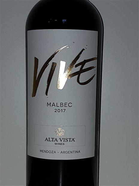 2017 Alta Vista Malbec Vive, Argentina, Mendoza - CellarTracker