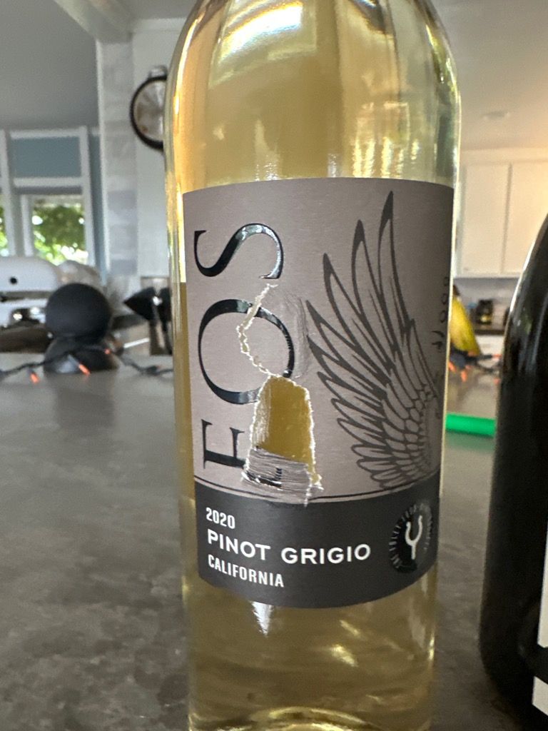2021 EOS Pinot Grigio, USA, California, Central Coast, Santa Barbara ...