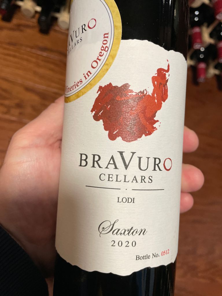 2020 Bravuro Cellars Saxton, USA, California, Central Valley, Lodi ...