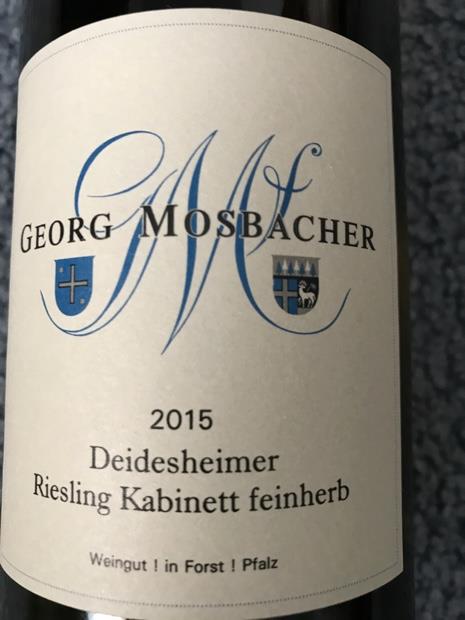 2014 Georg Mosbacher Deidesheimer Riesling Kabinett feinherb, Germany ...