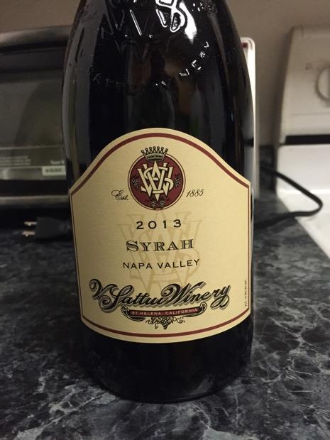2013 V. Sattui Winery Syrah Napa Valley, USA, California, Napa Valley ...