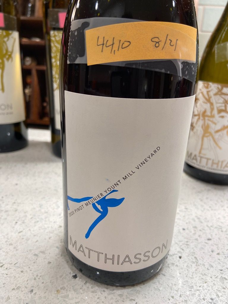 2020 Matthiasson Pinot Meunier Yount Mill Vineyard Usa California