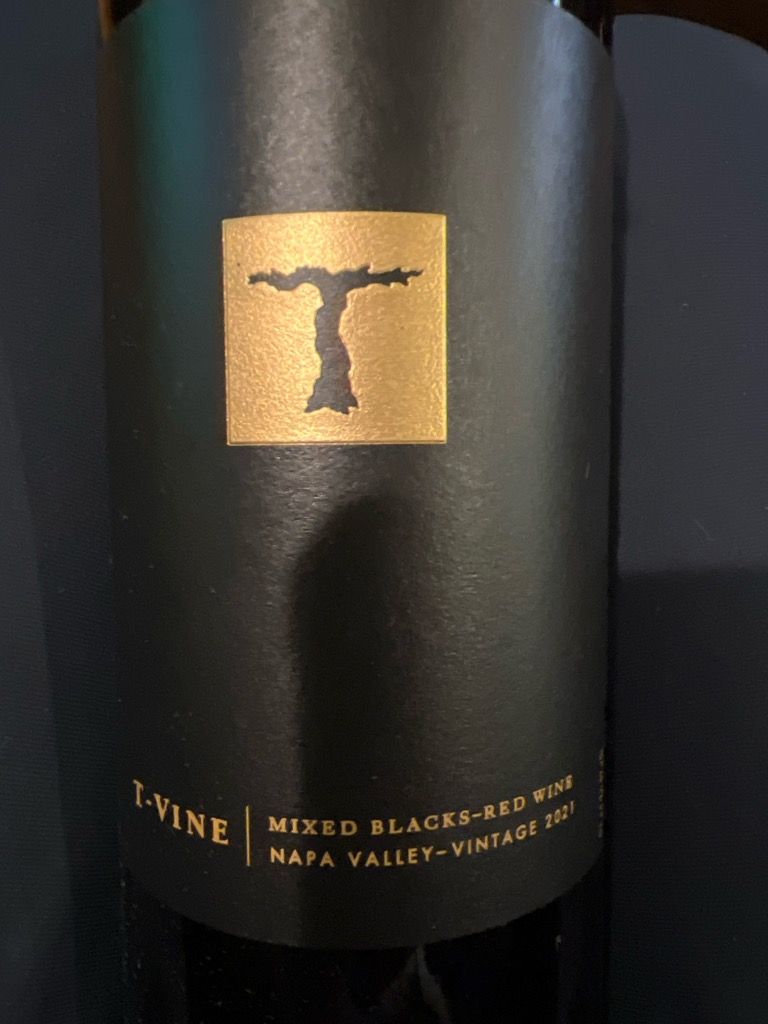 2021 T-Vine Cellars Mixed Blacks, USA, California, Napa Valley ...