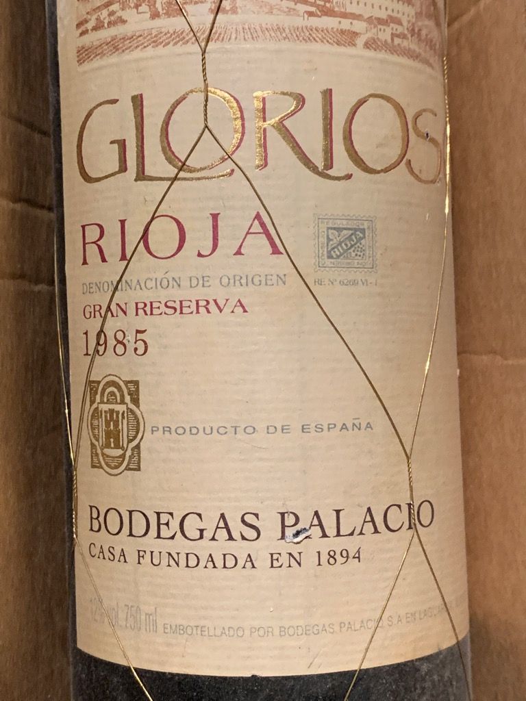 1985 Bodegas Palacio Rioja Glorioso Gran Reserva, Spain, La Rioja ...