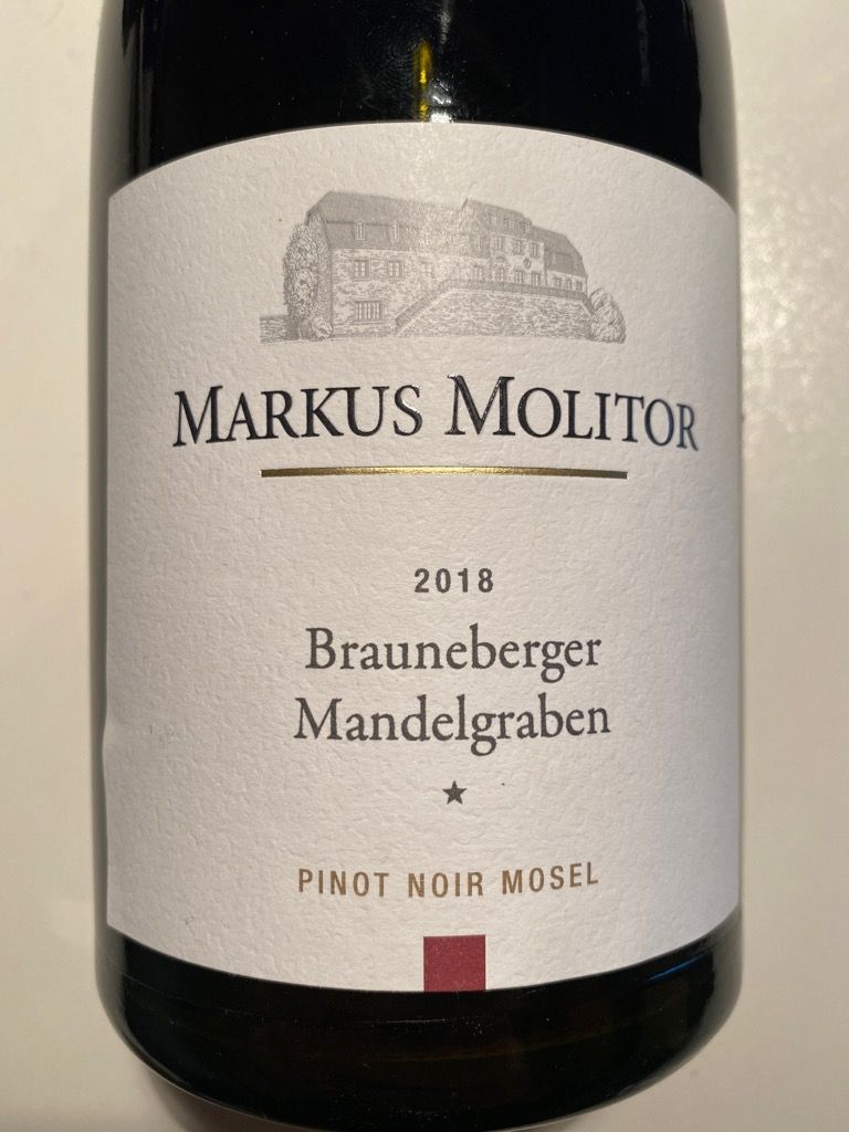 2018 Markus Molitor Brauneberger Mandelgraben Pinot Noir * (Red Capsule ...
