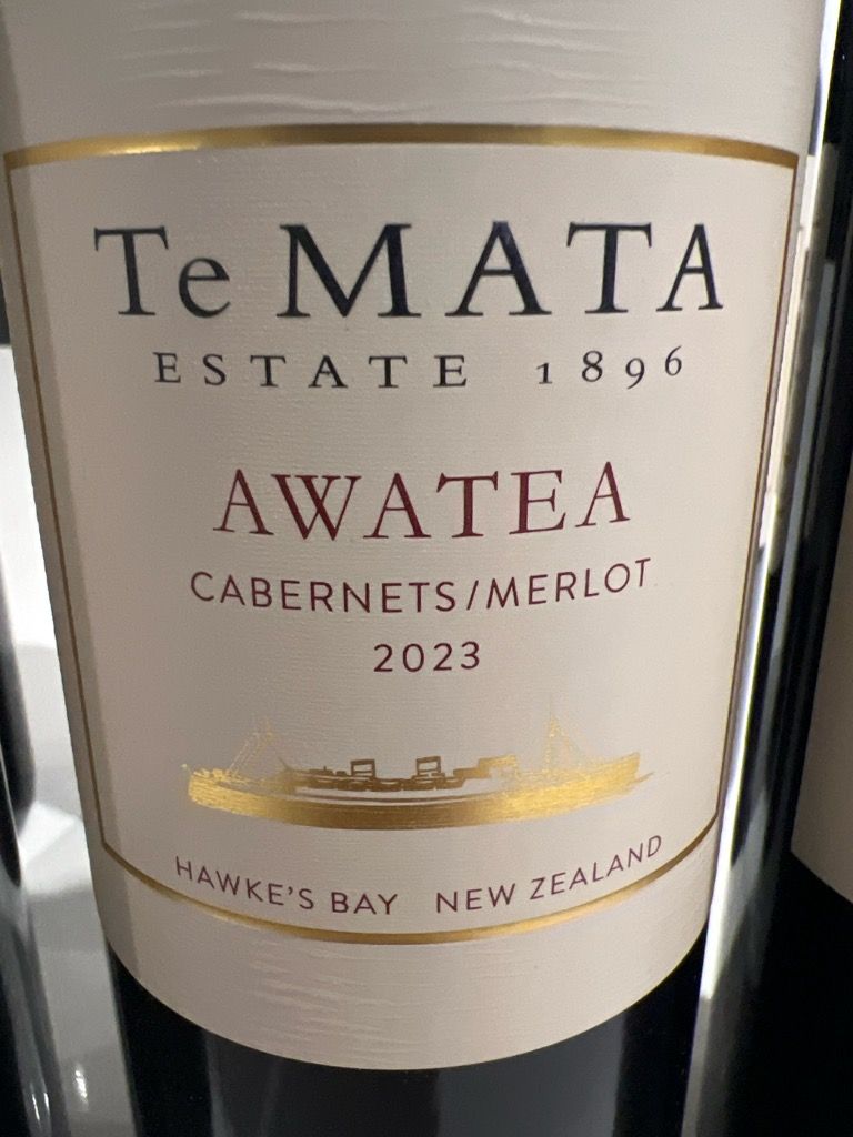 2023 Te Mata Estate Cabernets / Merlot Awatea, New Zealand, North ...