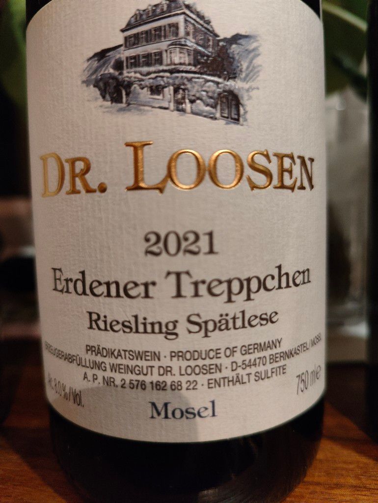2021 Dr. Loosen Erdener Treppchen Riesling Spätlese, Germany, Mosel Saar Ruwer - CellarTracker