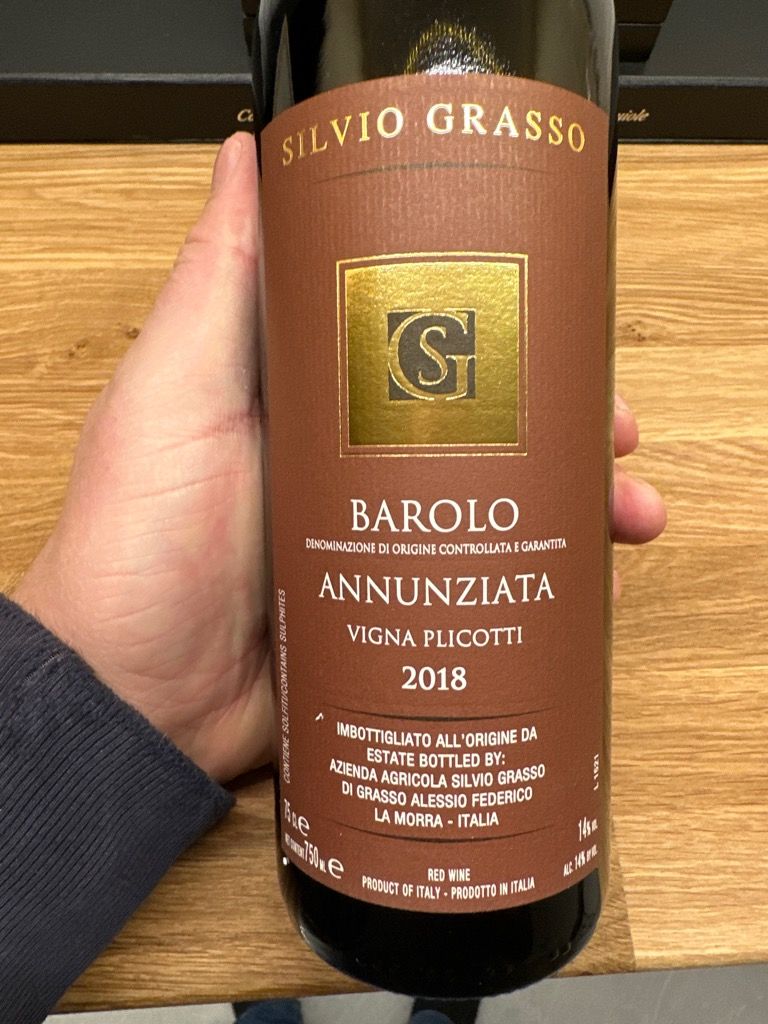 2018 Silvio Grasso Barolo Annunziata Vigna Plicotti, Italy, Piedmont ...