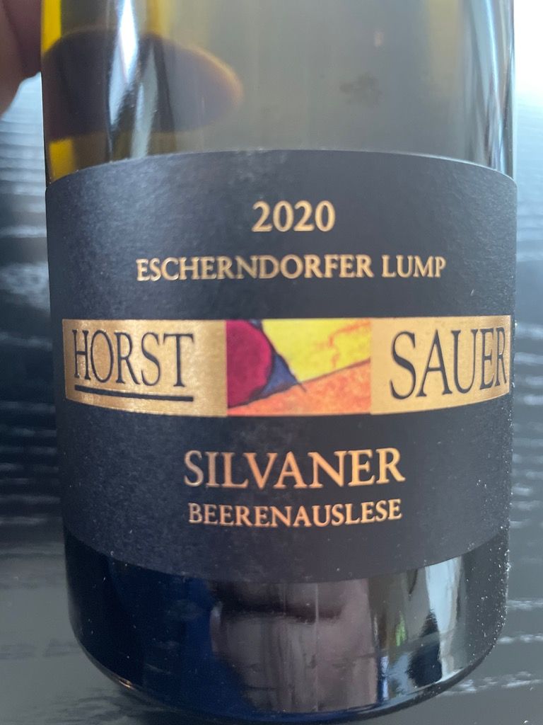 2020 Horst Sauer Escherndorfer Lump Silvaner Beerenauslese, Germany, Franken - CellarTracker