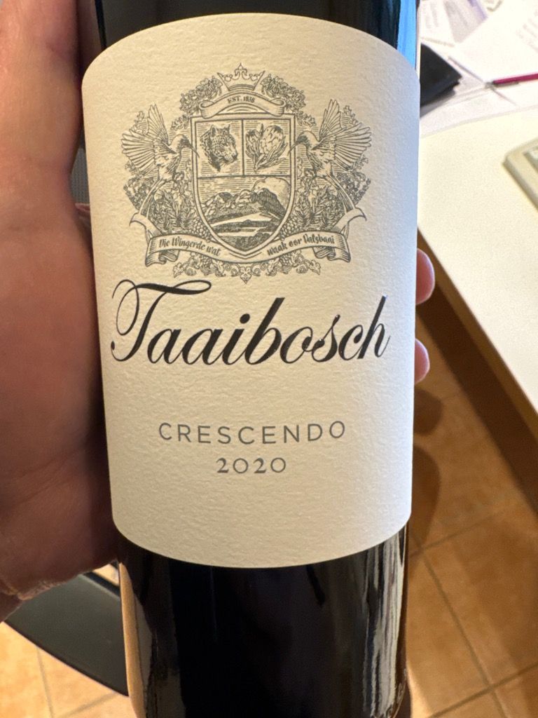 2020 Taaibosch Crescendo, South Africa, Coastal Region, Stellenbosch ...