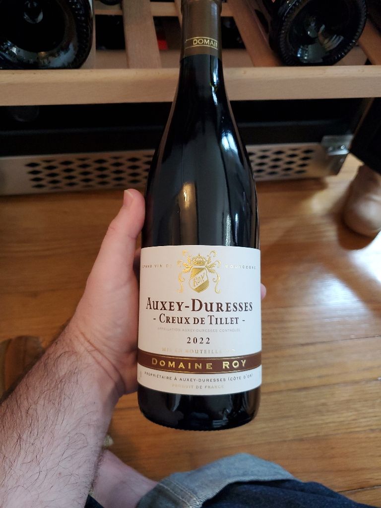 2022 Domaine Roy Freres Auxey-Duresses Cruex de Tillet, France, Burgundy, Côte de Beaune, Auxey ...