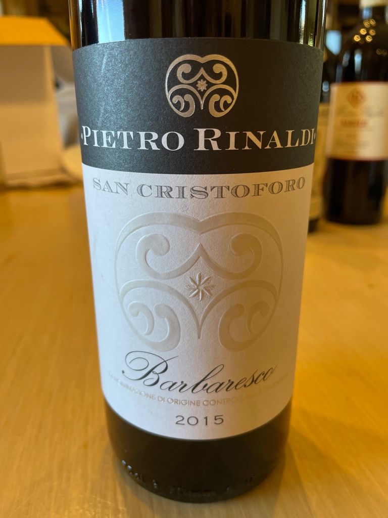 2015 Pietro Rinaldi Barbaresco San Cristoforo, Italy, Piedmont, Langhe ...