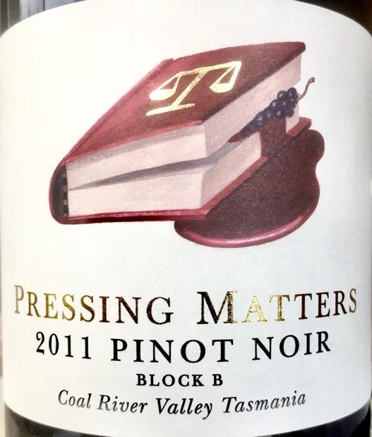 2011 Pressing Matters Pinot Noir Block B, Australia, Tasmania, Coal ...
