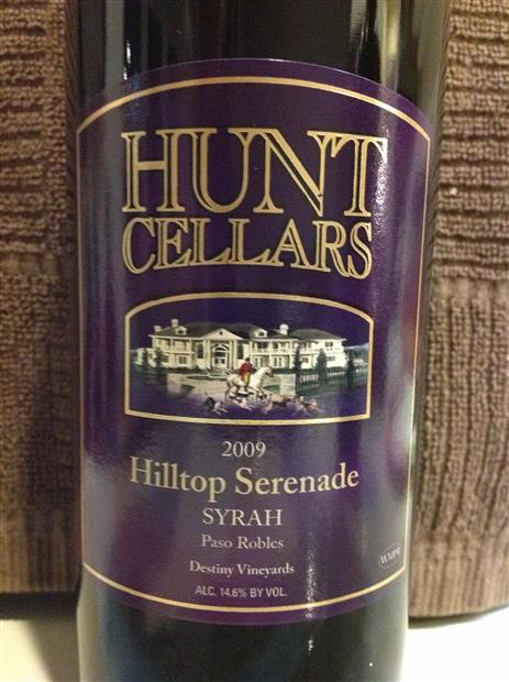 2009 Hunt Cellars Syrah Hilltop Serenade Destiny Vineyards, USA ...