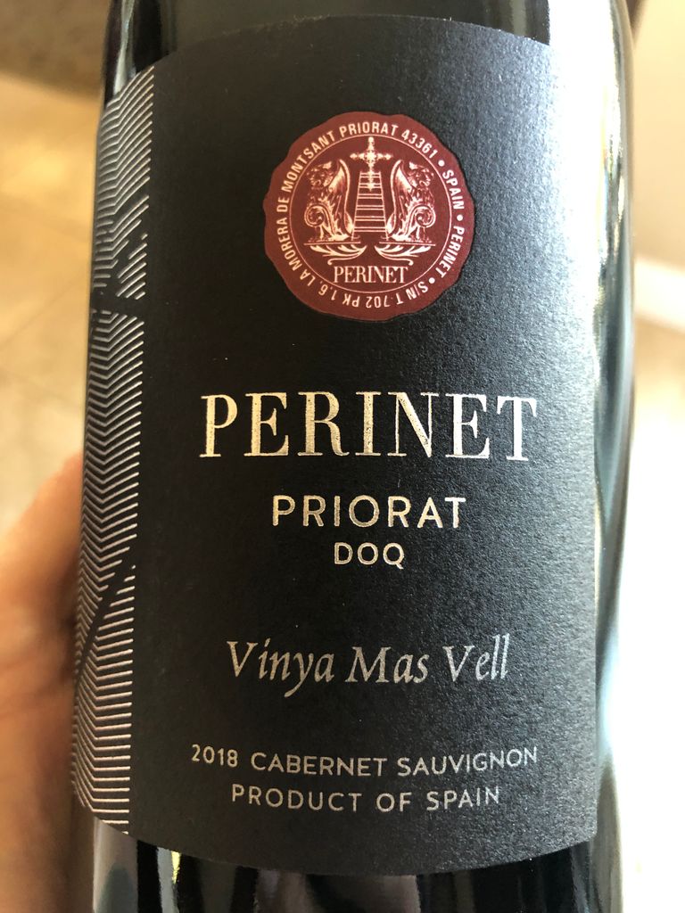 2018 Perinet Cabernet Sauvignon Priorat Mas Vell, Spain, Catalunya ...
