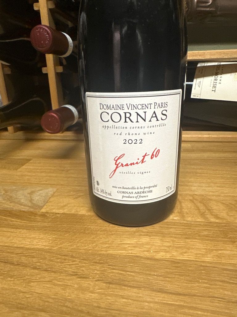 2023 Domaine Vincent Paris Cornas Granit 60, France, Rhône, Northern ...