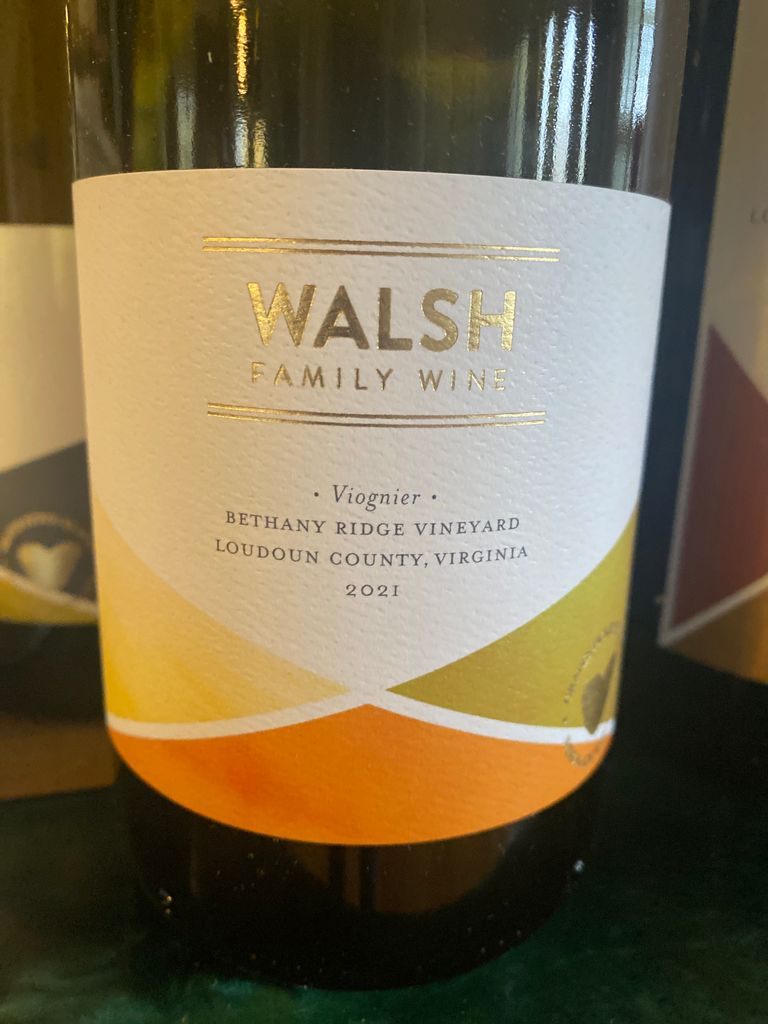 2021 Walsh Family Wine Viognier, USA, Virginia, Northern Virginia ...