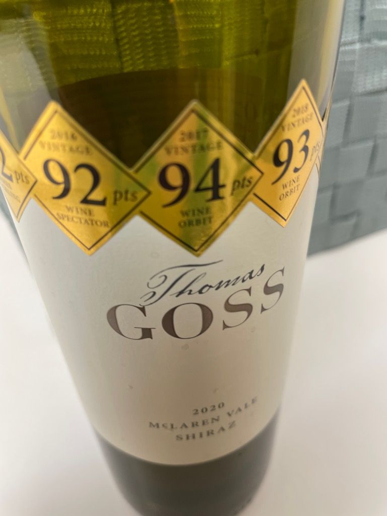2020 Thomas Goss Sparkling Shiraz, Australia, South Australia, Fleurieu ...
