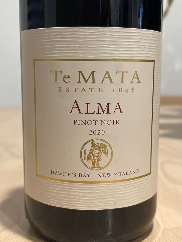 2021 Te Mata Estate Pinot Noir Alma, New Zealand, North Island, Hawke's ...