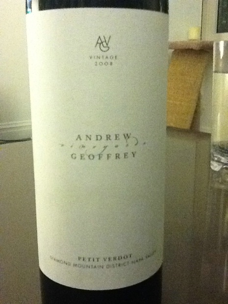 2008 Andrew Geoffrey Vineyards Petit Verdot, USA, California, Napa ...