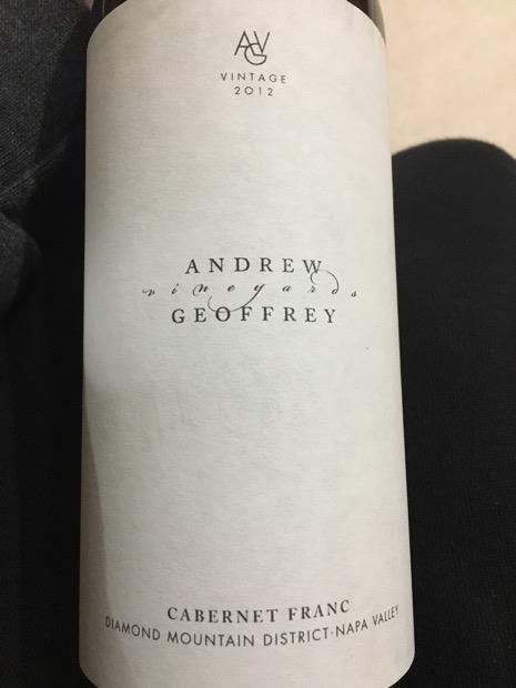 2012 Andrew Geoffrey Cabernet Franc Diamond Mountain, USA, California ...