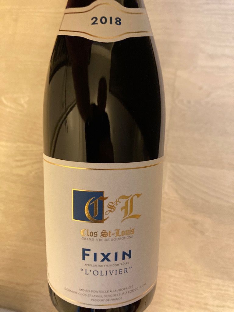 2019 Domaine du Clos St-Louis Fixin L'Olivier, France, Burgundy, Côte ...