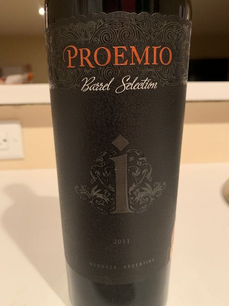 2011 Proemio Barrel Selection, Argentina, Mendoza - CellarTracker