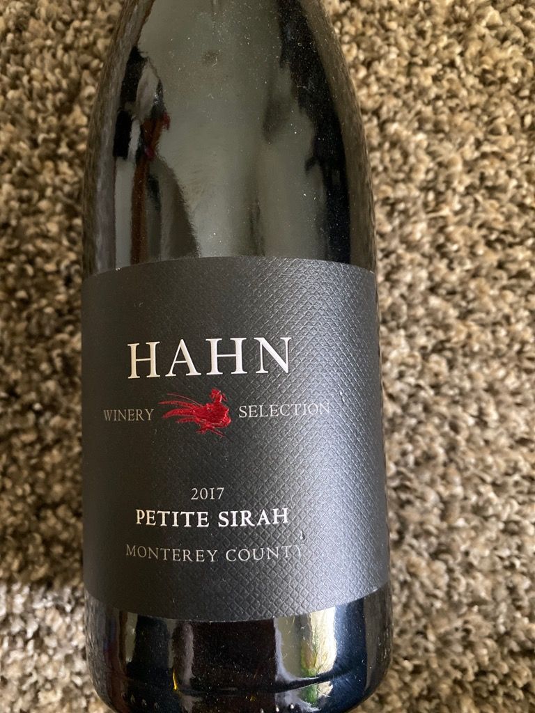 2017 Hahn Petite Sirah, USA, California, Central Coast, Monterey ...
