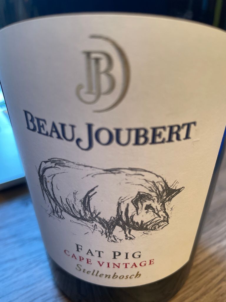 2018 Beau Joubert Fat Pig Cape Vintage, South Africa, Coastal Region ...