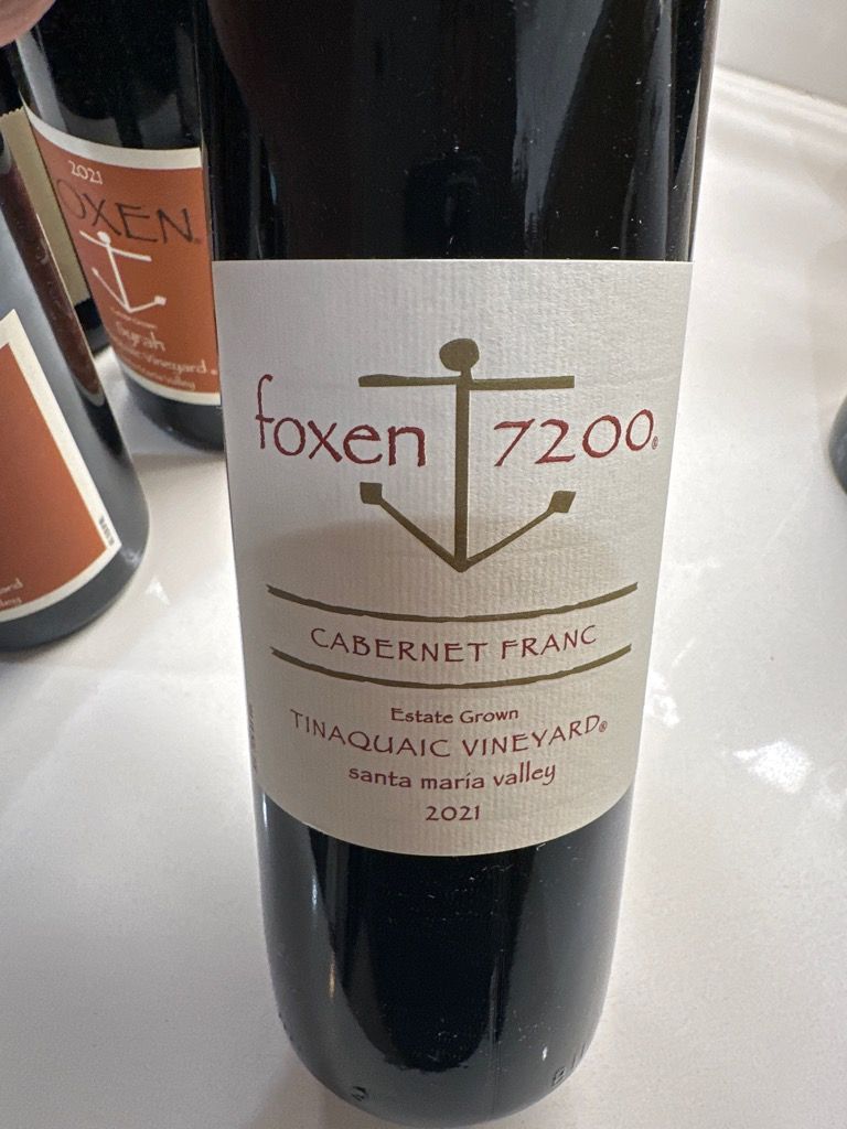 2021 Foxen Cabernet Franc 7200 Tinaquaic Vineyard, USA, California ...