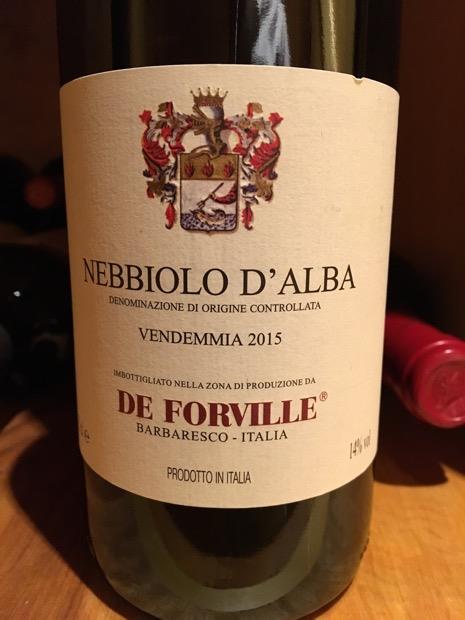 2015 De Forville Nebbiolo d'Alba San Rocco, Italy, Piedmont, Alba ...