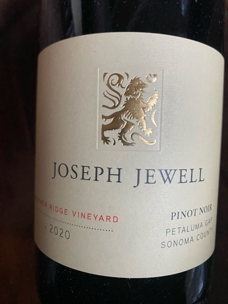 2020 Joseph Jewell Pinot Noir Panther Ridge Vineyard, USA, California ...