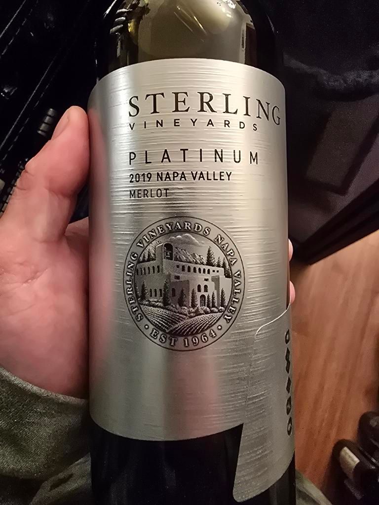 2019 Sterling Vineyards Merlot Platinum, USA, California, Napa Valley ...