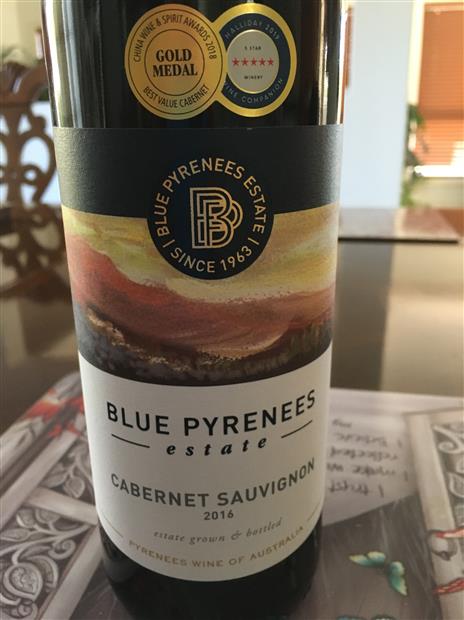2016 Blue Pyrenees Estate Cabernet Sauvignon, Australia, Victoria ...