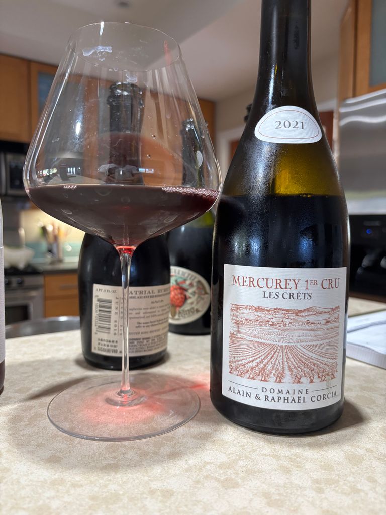 2021 Alain & Raphael Corcia Mercurey 1er Cru Les Crêts, France ...