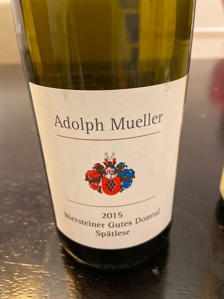 2016 Adolph Müller Niersteiner Gutes Domtal Spätlese, Germany ...