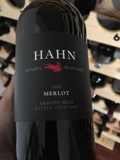 2014 Hahn Merlot, USA, California, Central Coast, Arroyo Seco ...