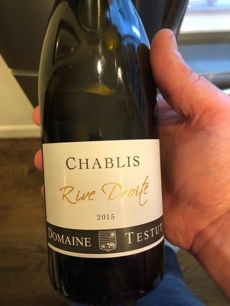 2015 Domaine Testut Chablis Rive Droite, France, Burgundy, Chablis ...