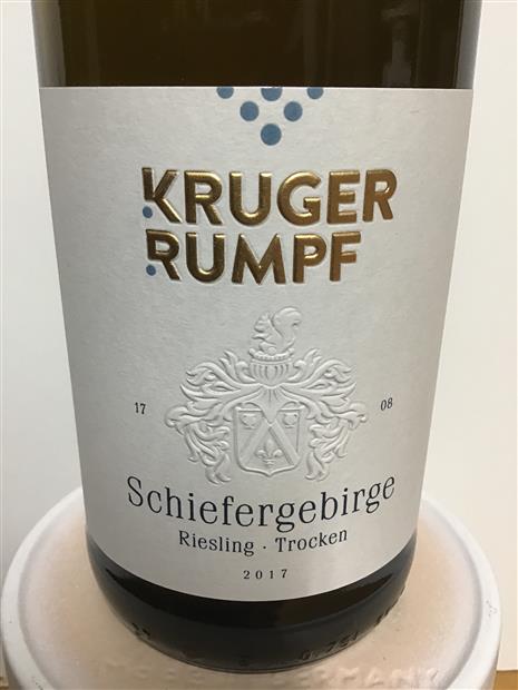 2016 Kruger-Rumpf Riesling Schiefergebirge trocken, Germany, Nahe - CellarTracker