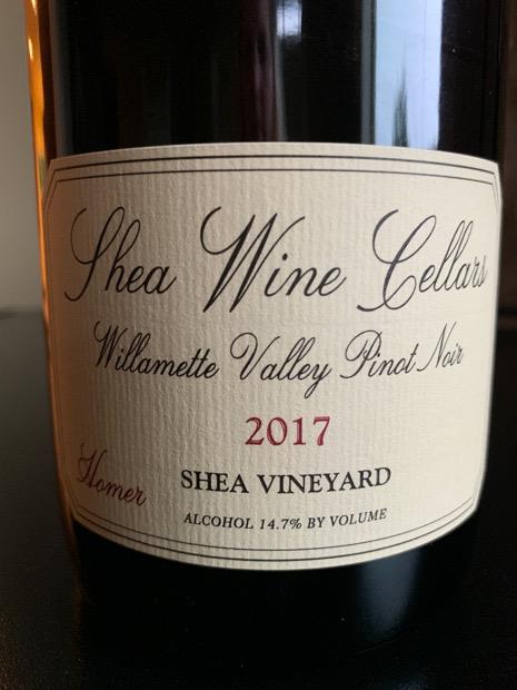 2017 Shea Wine Cellars Pinot Noir Homer Shea Vineyard, USA, Oregon ...