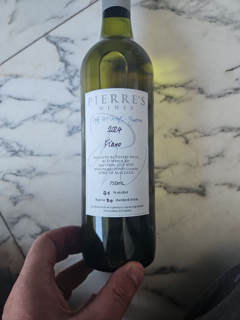 2024 Pierre's Wines Fiano, Australia, New South Wales, Southern New ...