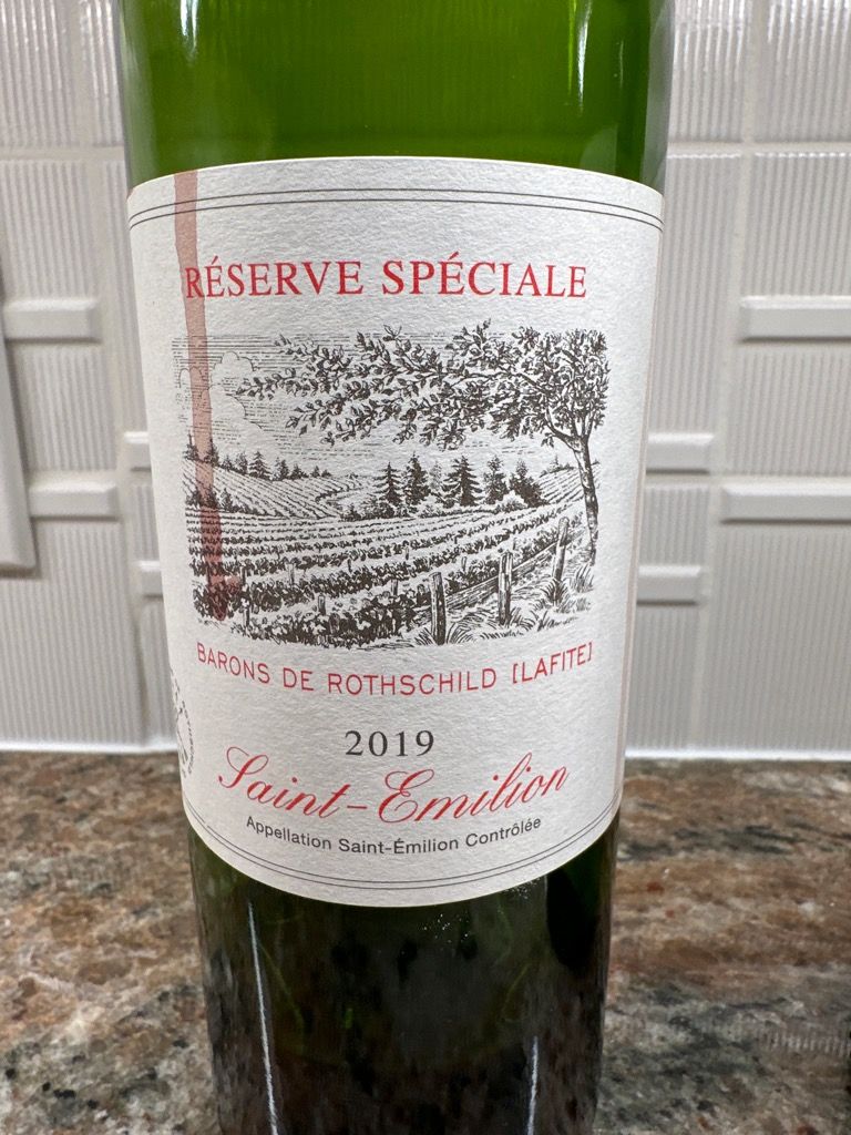 2019 Barons de Rothschild (Lafite) St. Émilion Réserve Spéciale, France ...