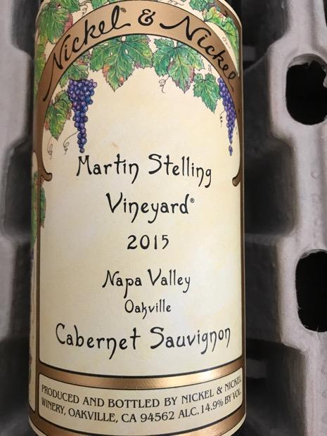 2015 Nickel & Nickel Cabernet Sauvignon Martin Stelling Vineyard ...