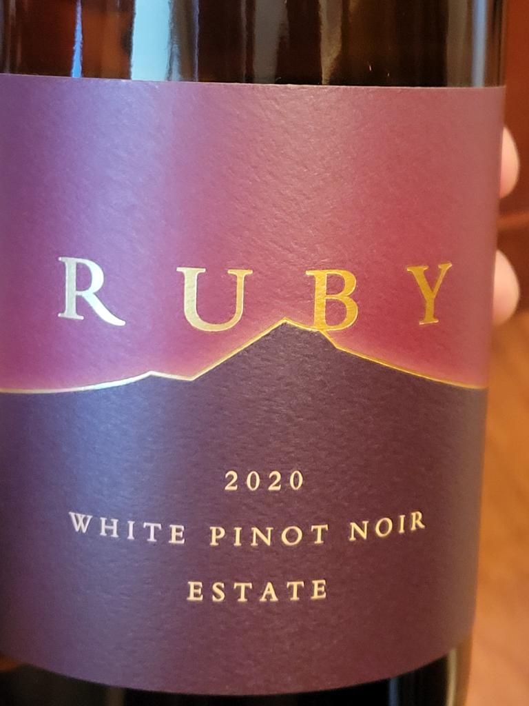 2021 Ruby Vineyard Estate White Pinot Noir, USA, Oregon, Willamette ...