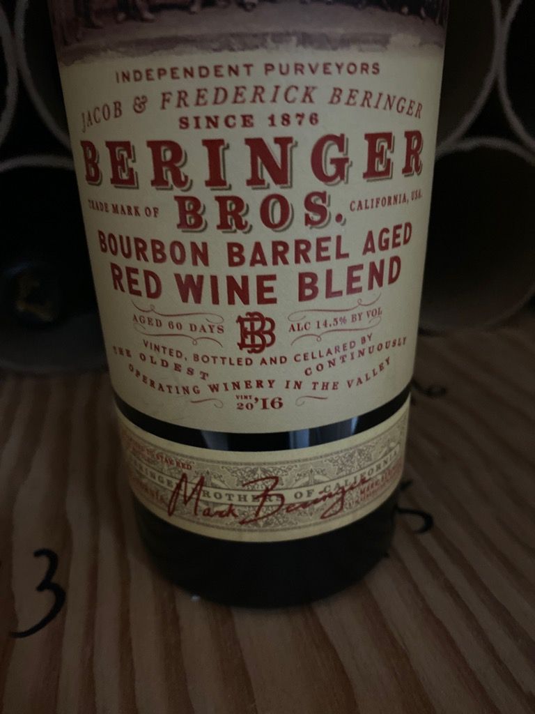 2016 Beringer Bros. Bourbon Barrel Aged Red Blend, USA, California ...